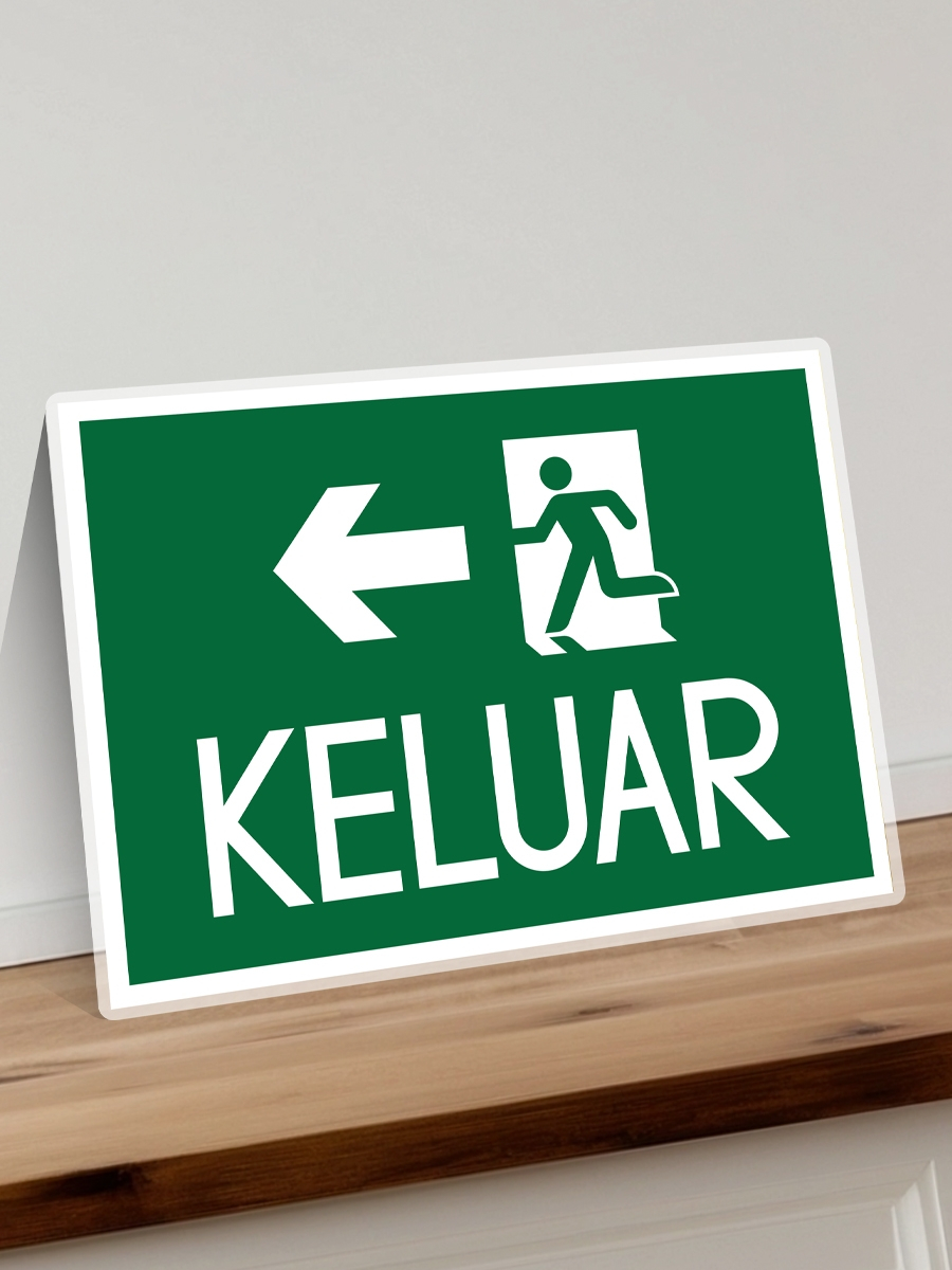 [Laminated Poster] A4 Size Papan Tanda Signage EXIT Sign / Keluar ...