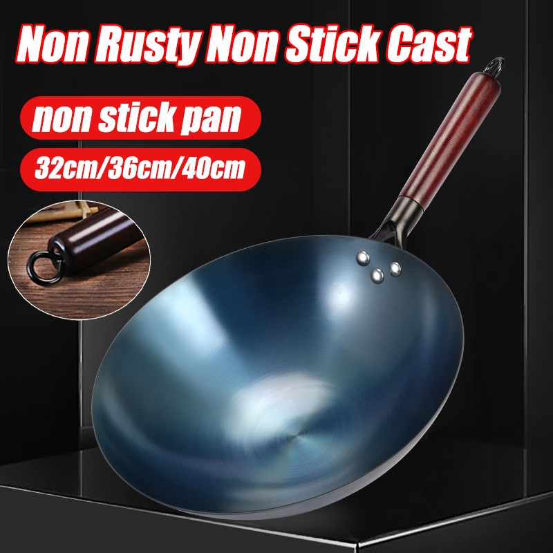 Traditional Uncoated Non Rusty Non Stick No Coating wok non stick ...