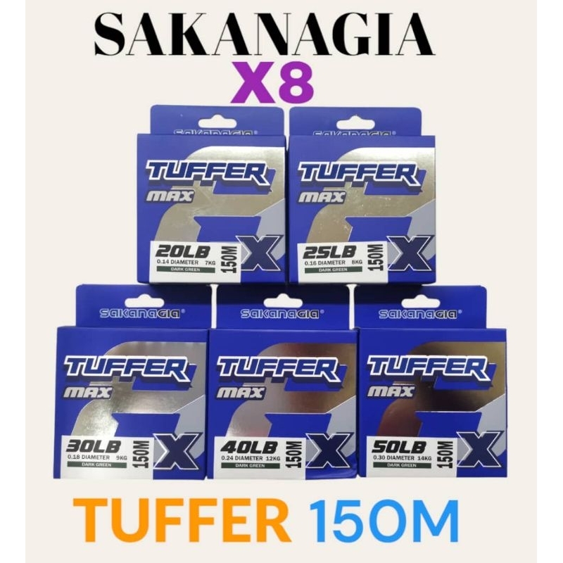 SAKANA GIA TUFFER X 300M AND TUFFER AND TUFFER MAX X8 150M BRAIDED LINE ...