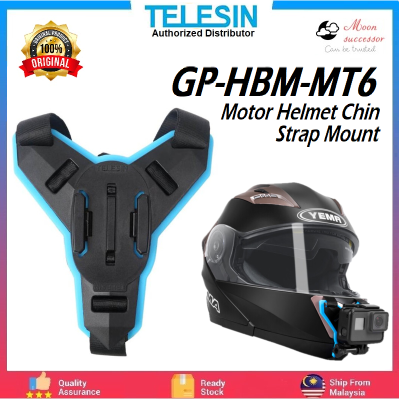 Telesin Motorcycle Helmet Mount Strap Helmet Front Chin Mount Bracket