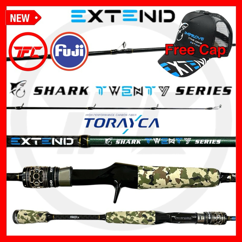 2024 New EXTEND SHARK TEN & TWENTY SERIES Baitcast & Spinning Fishing ...