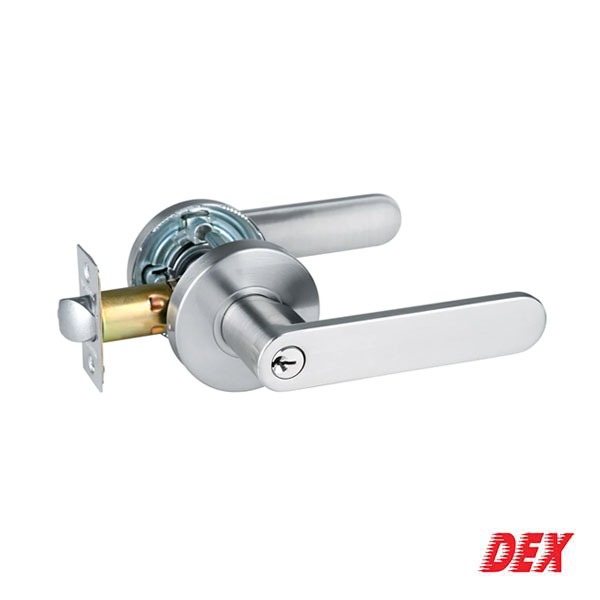 DEX 9801 Locking Lever door handle, round door handle with lock and key ...