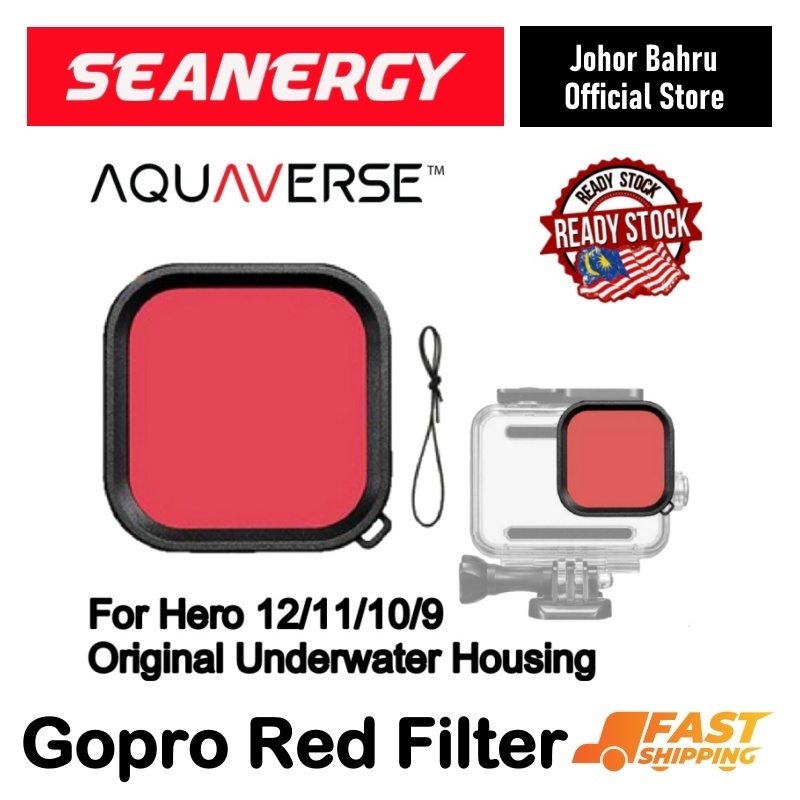 AQUAVERSE GoPro Red Filter for Hero 13 12 11 10 9 Underwater Housing ...