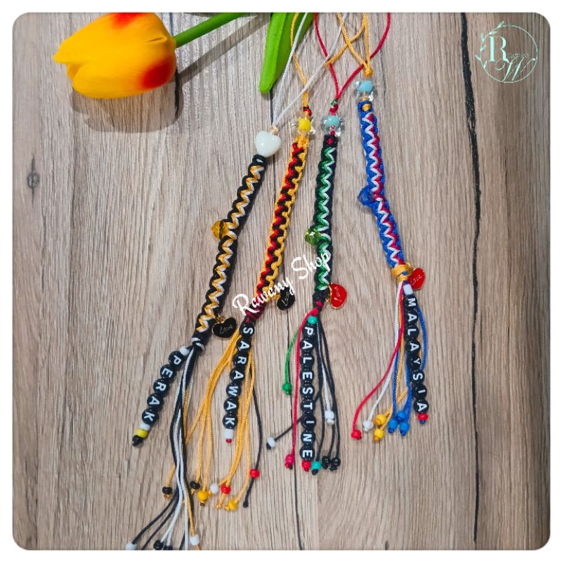 Keychain Tema Bendera Bendera Phone strap Keychain Phone Straps Flag ...