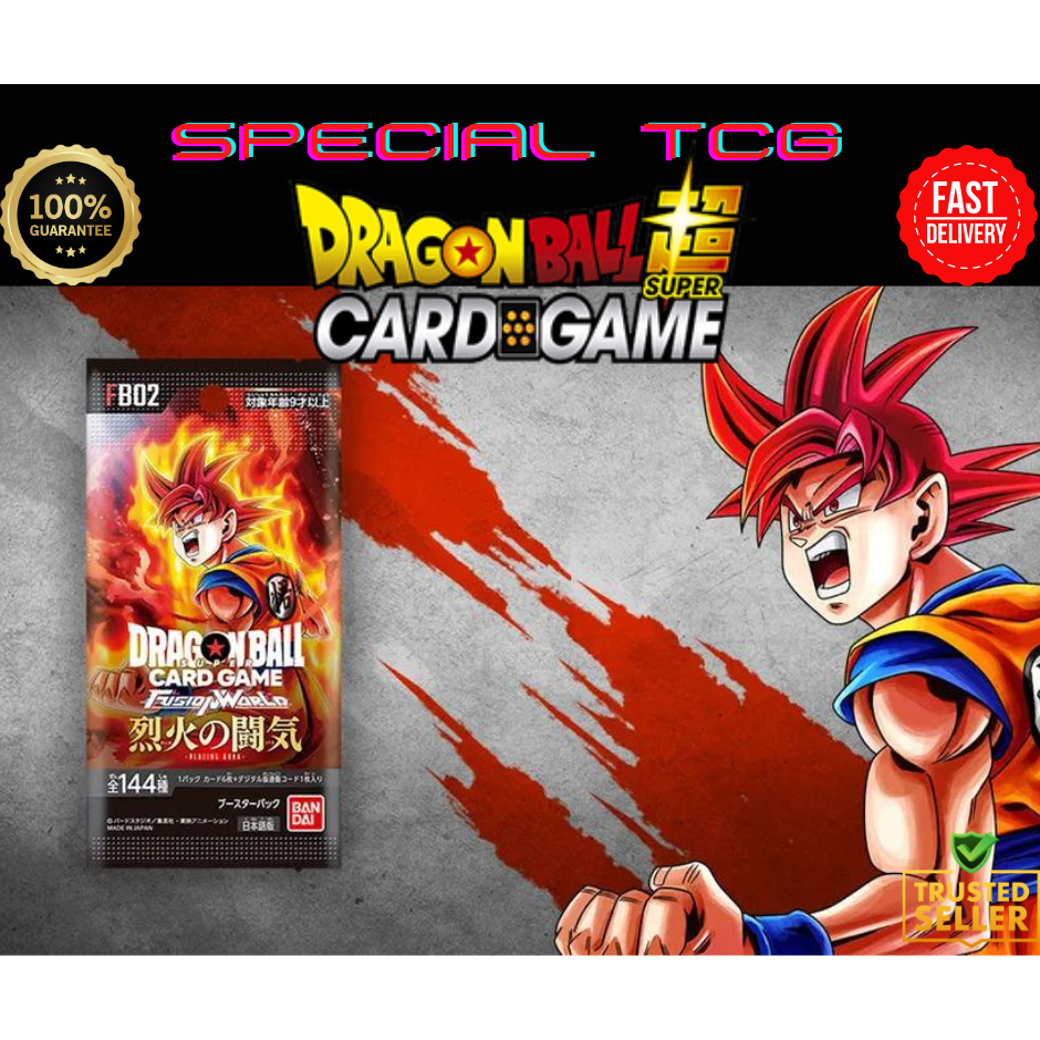 Dragon Ball Super Card Game SCG Booster Box: FB02 Fusion World Blazing ...