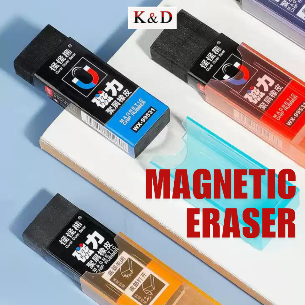 KnD Magnetic Eraser Pencil Eraser Pemadam Magnetic Stationary School ...