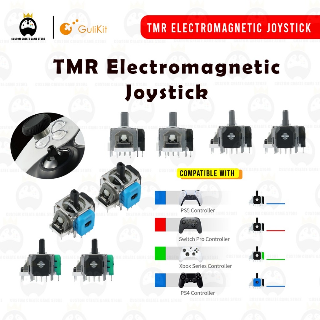 GuliKit TMR Electromagnetic Joystick Compatible PS5 Controller PS4 ...
