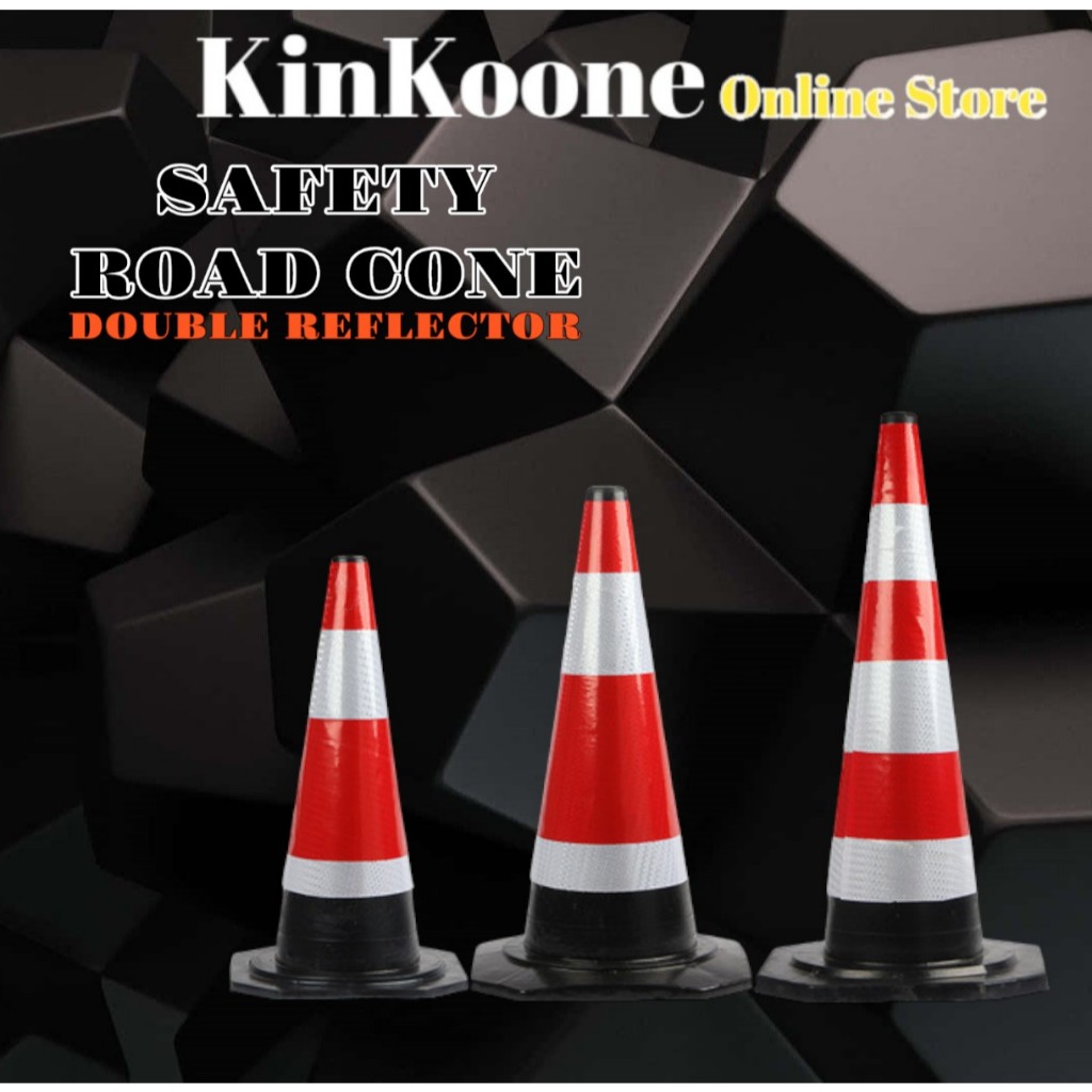 Safety Cone Traffic PVC Cone Double Reflective Sticker 75cm Road Cone ...