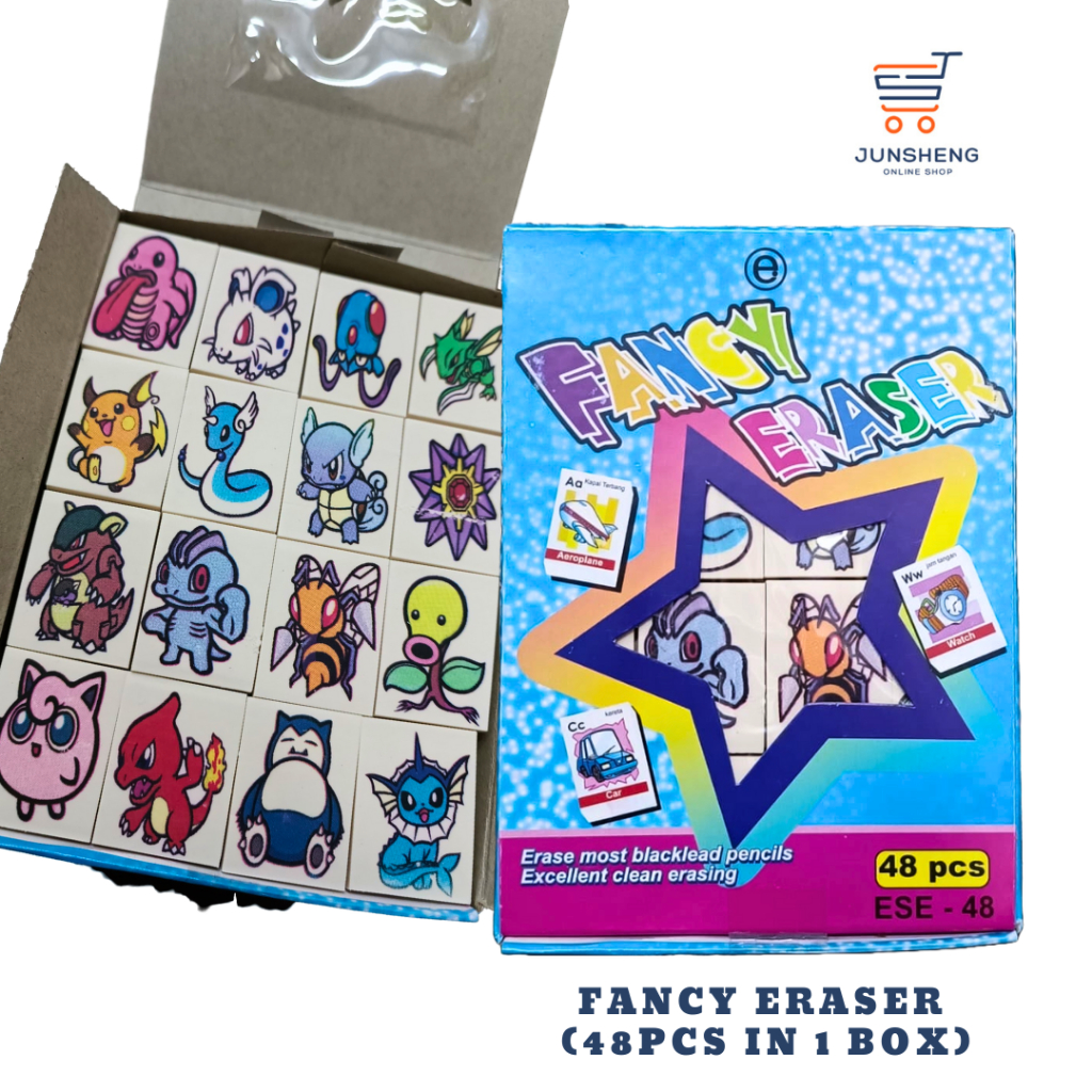 POKEMON FANCY ERASER (48pcs in 1box) / FOOTBALL TEAM / PEMADAM POKEMON ...