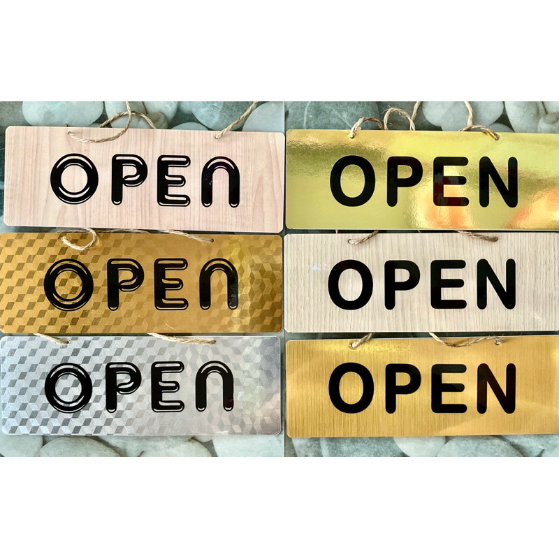 Open & Closed Business (Small) Sign Plate Notice Plate PVC Laminated ...