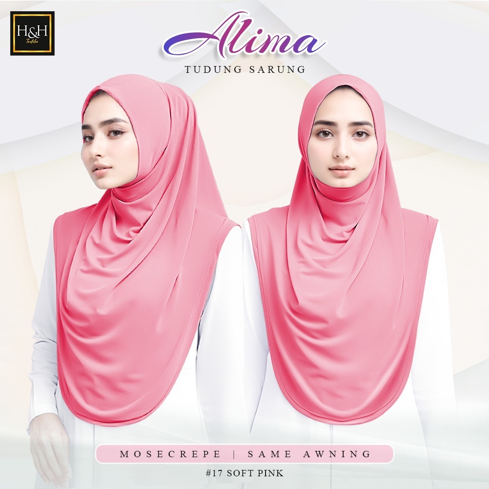 Tudung Sarung ALIMA MossCrepe Plain Soft Awning by Vouge Collection ...