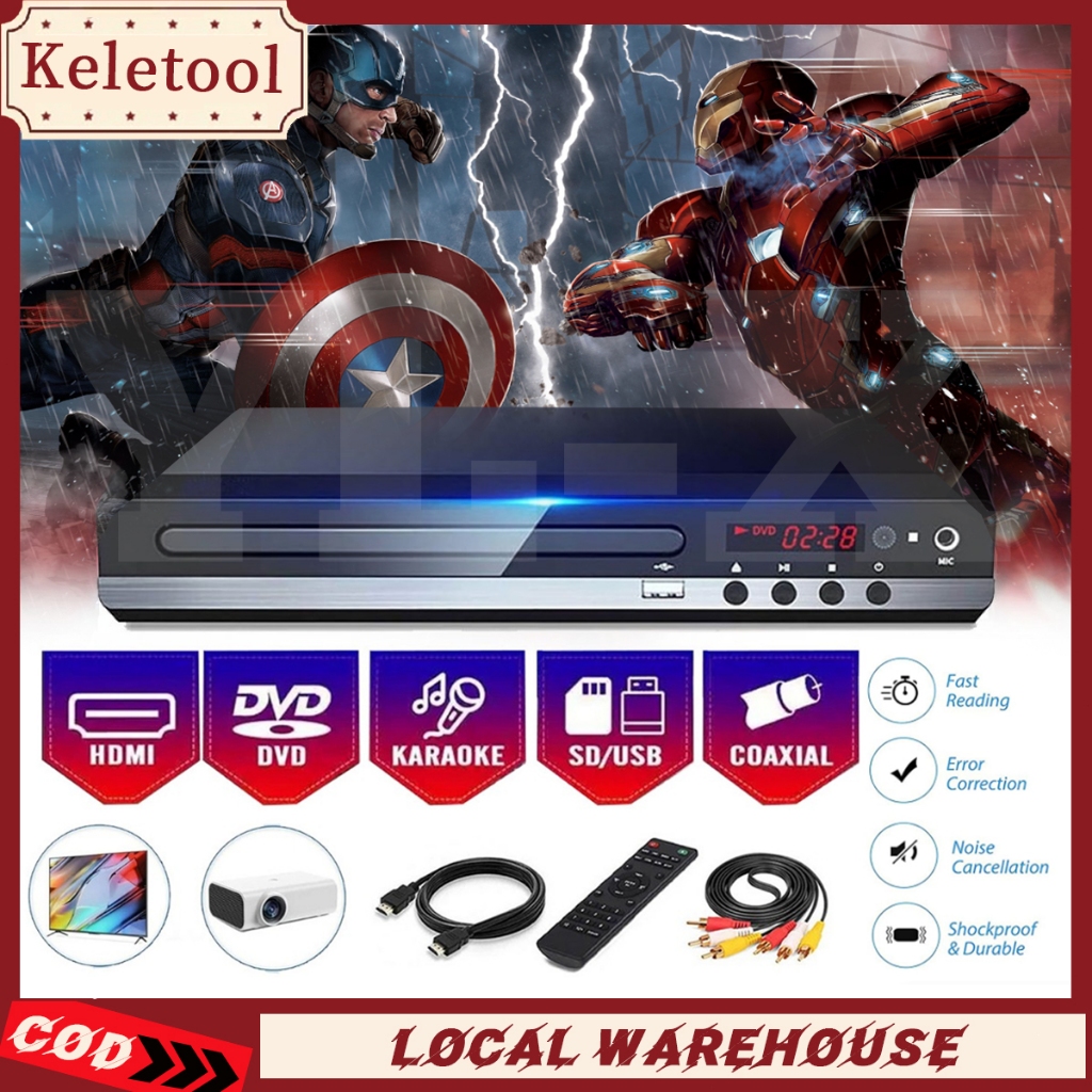 DVD Player Portable Theatre System Remote Control Kpop Wall Mounted USB ...