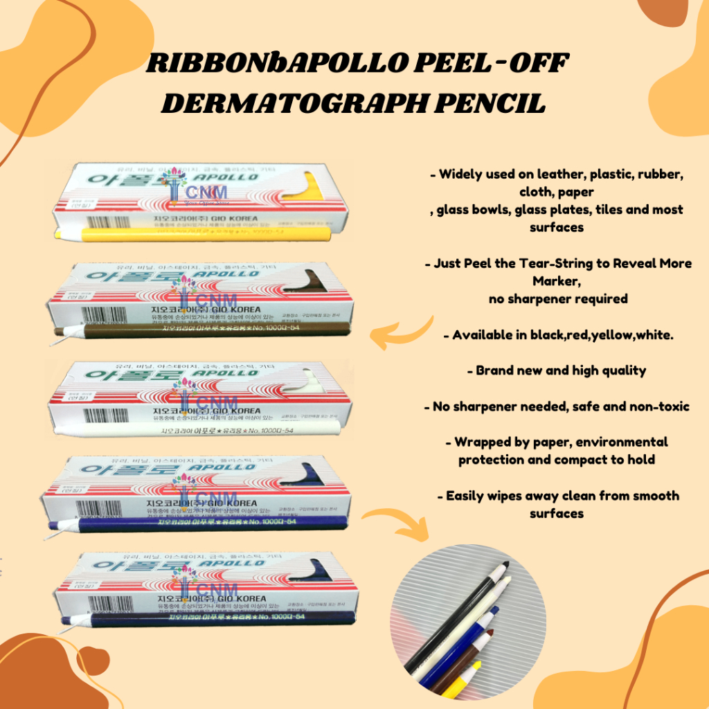 APOLLO PEEL-OFF DERMATOGRAPH PENCIL | Shopee Philippines