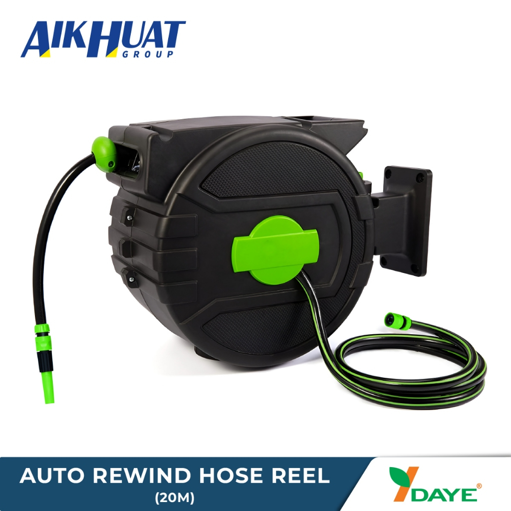 Daye Premium 10/20m Auto Rewind Hose Reel Set DY6600W30 Retractable ...