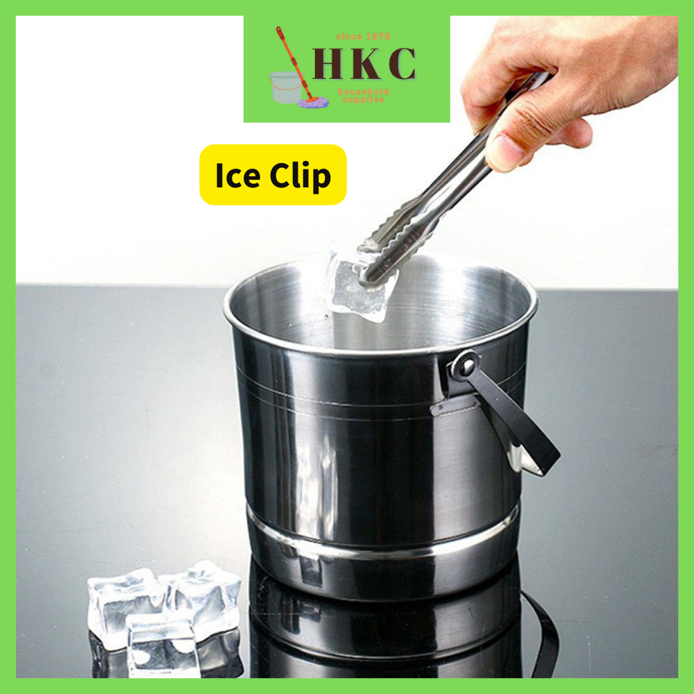 Pengepit Sepit Makanan Ais Kiub / Stainless Steel Tongs Clip Bread Food ...