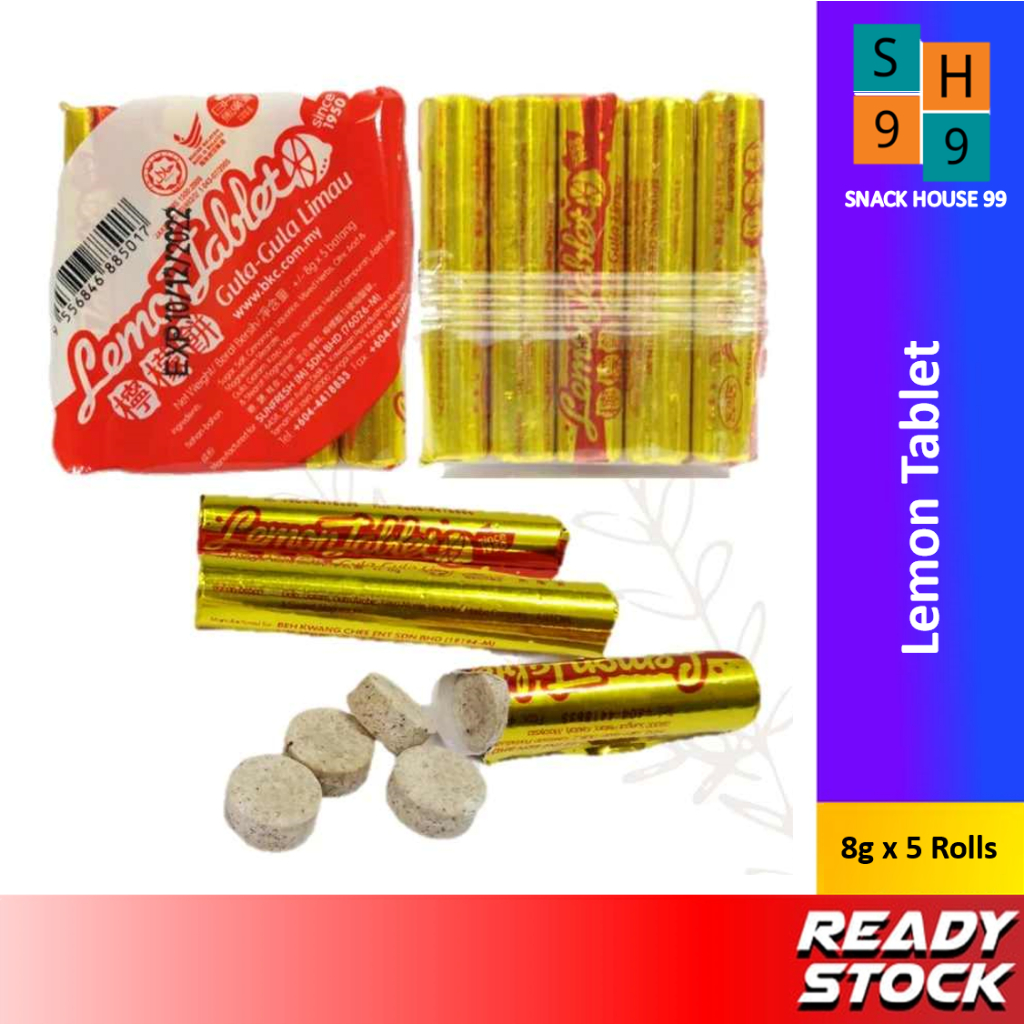 Lemon Tablet Candy Gula-Gula Limau 【8g x 5 Rolls】【SNACKHOUSE 99 ...