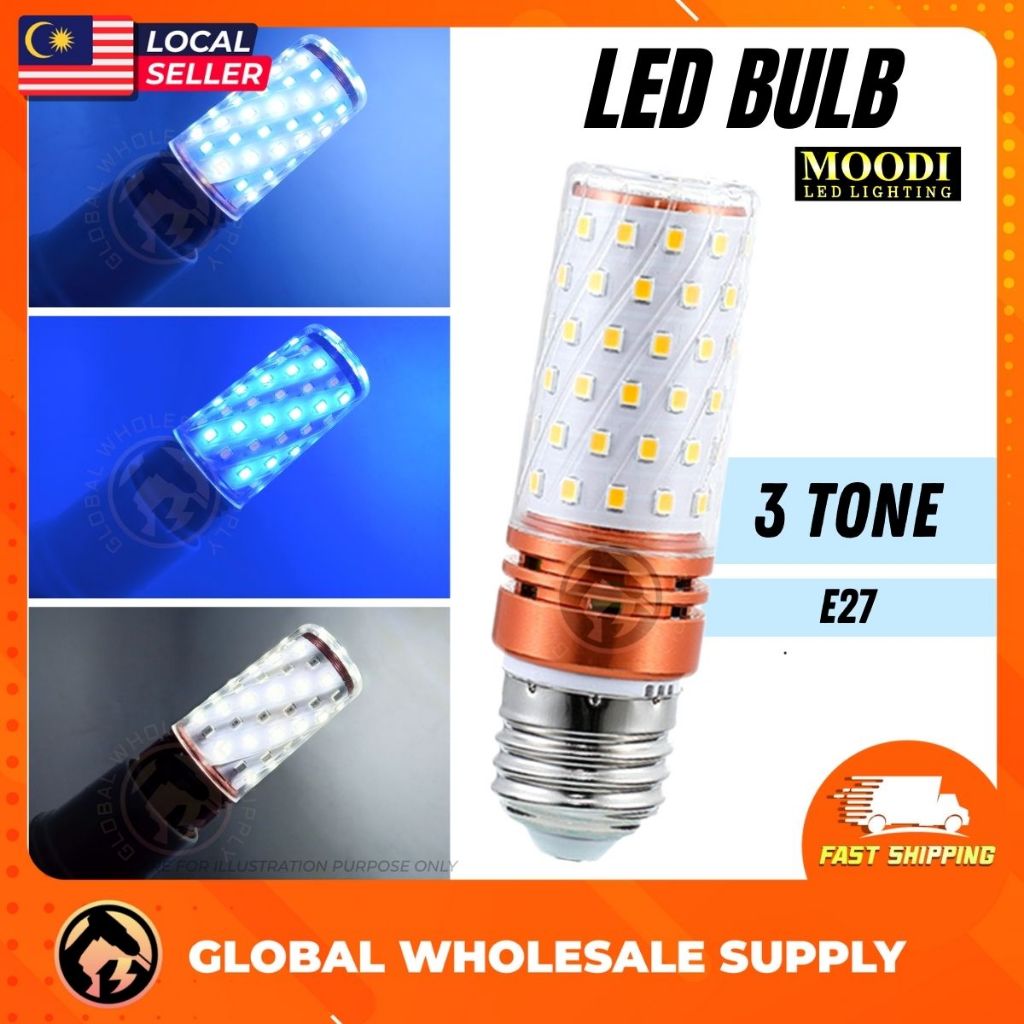 E27 3 TONE COLOR Blue + Daylight Pendant Light Super Bright LED Corn ...