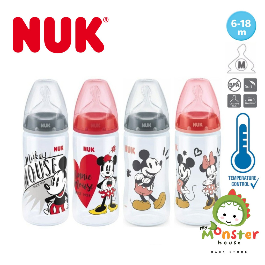 NUK Premium Choice+ Disney Temperature Mickey Mouse Black / Minne Red ...