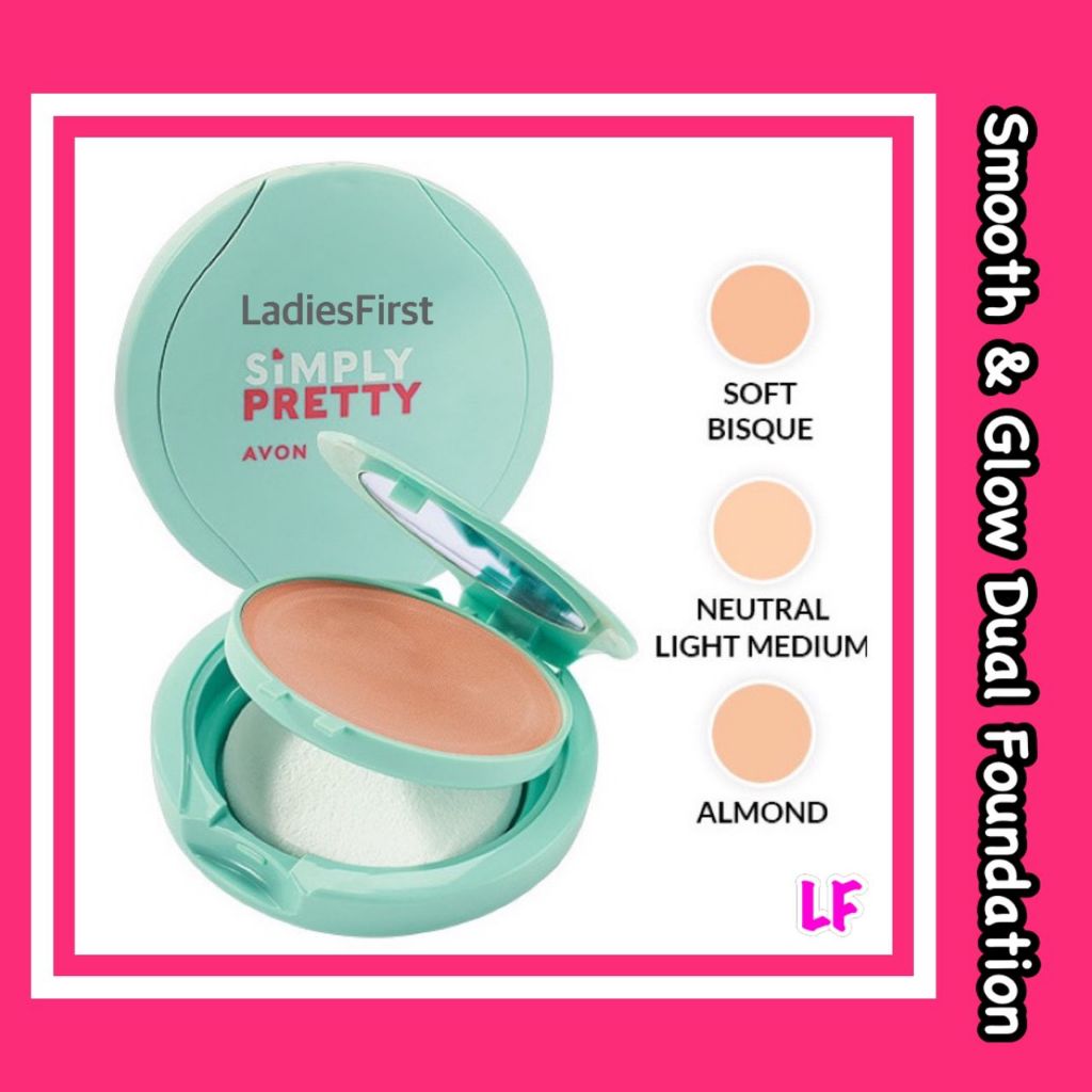 AVON SIMPLY PRETTY SMOOTH & GLOW DUAL PRESSED POWDER (DPF) | Shopee ...