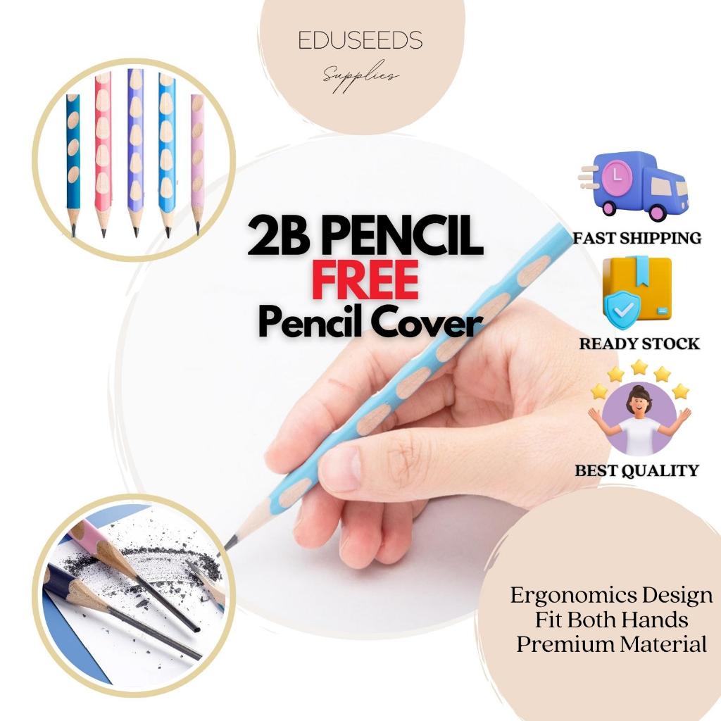 2B Correct Child Writing Posture Pencil Grip Pencil Berlubang Groove ...