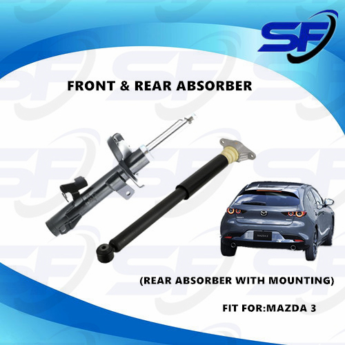 MAZDA 3 FRONT REAR ABSORBER NO SKYACTIVE (REAR ABSORBER WITH MOUNTING ...