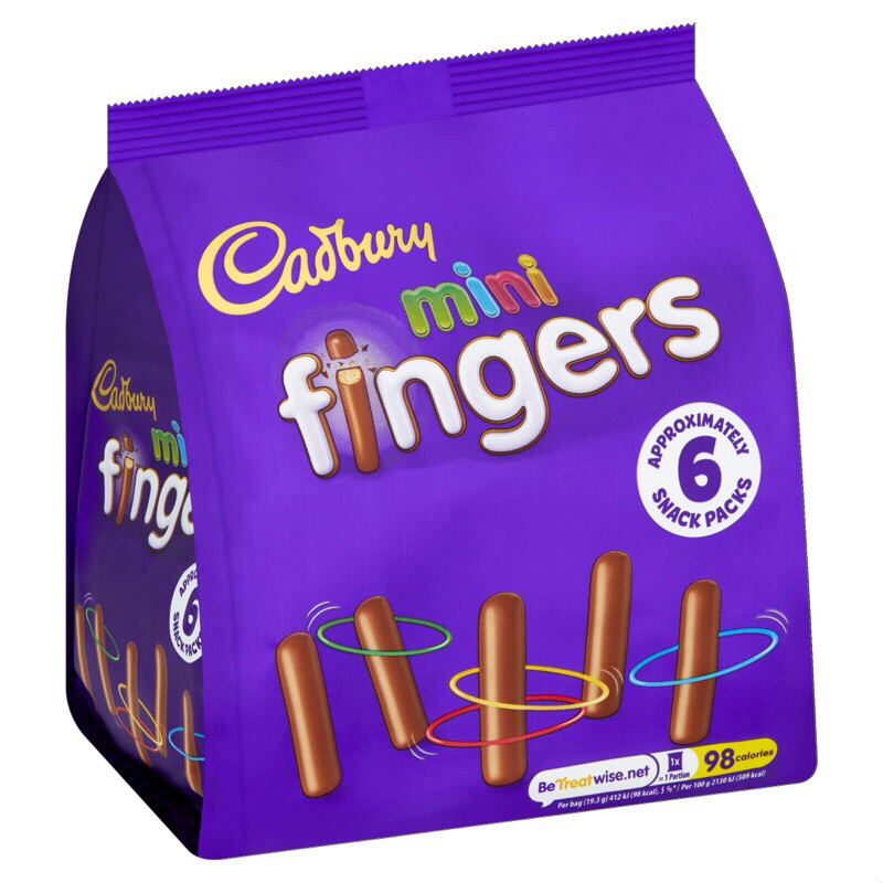Cadbury Mini Fingers Chocolate Biscuits Bag 6 x 19.3g | Shopee Philippines
