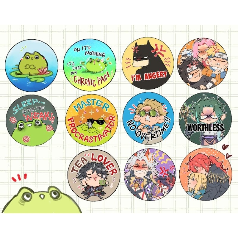 44mm Pin Badges (Various) | Shopee Philippines
