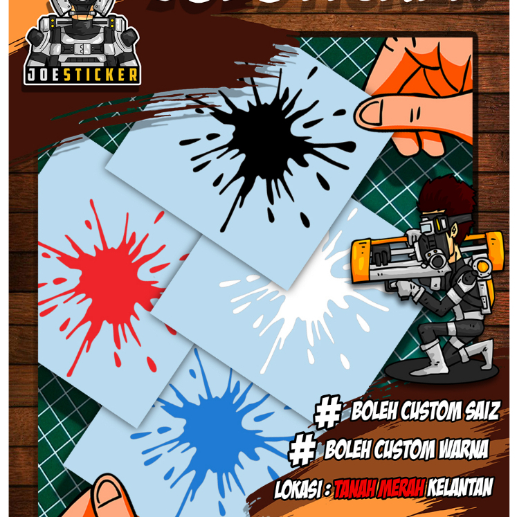 Water SPLASH STICKER FOR CALAR COVER. There ARE MULTIPLE SIZES AND ...