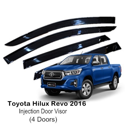 Toyota Hilux 2016~2024 4'' Window Door Visor Hilux Revo Rocco Rogue Air ...