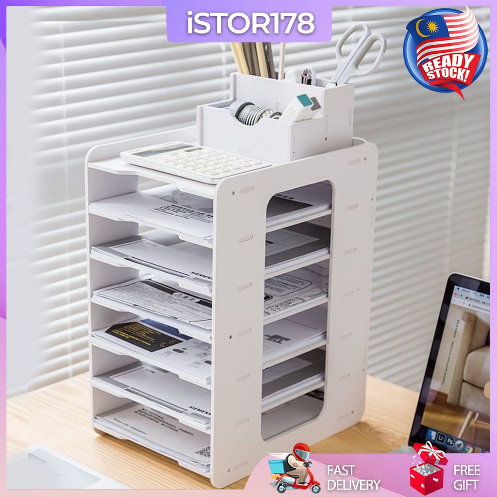 A4 PAPER TRAY/ 5/7 TIERS DOCUMENT RACK/ DESKTOP PAPER ORGANIZER/ OFFICE ...