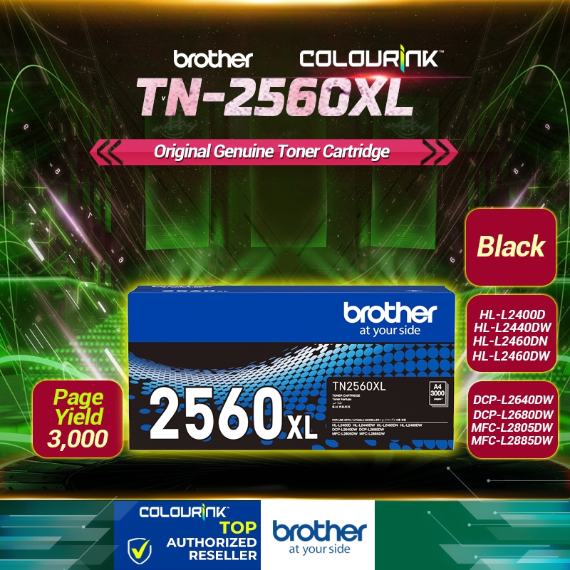 Brother TN-2560XL Toner (3K) For DCP-L2640DW HL-L2460DN HL-L2460DW MFC-L2885DW TN2560 TN2560XL ...