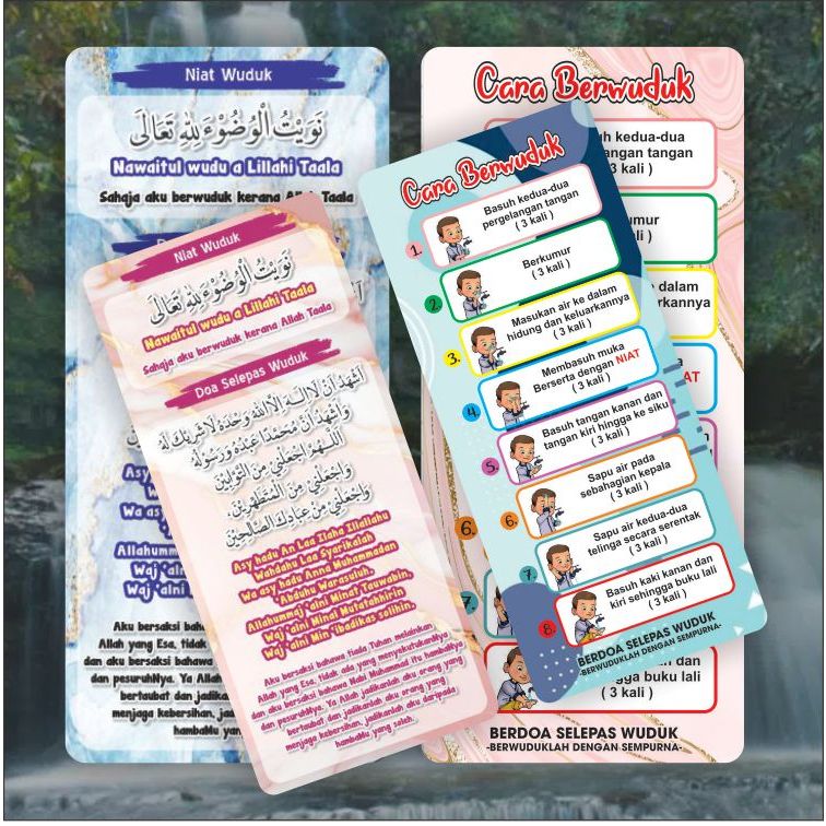 Prayer guide Sticker, intention of ablution and prayer for children ...