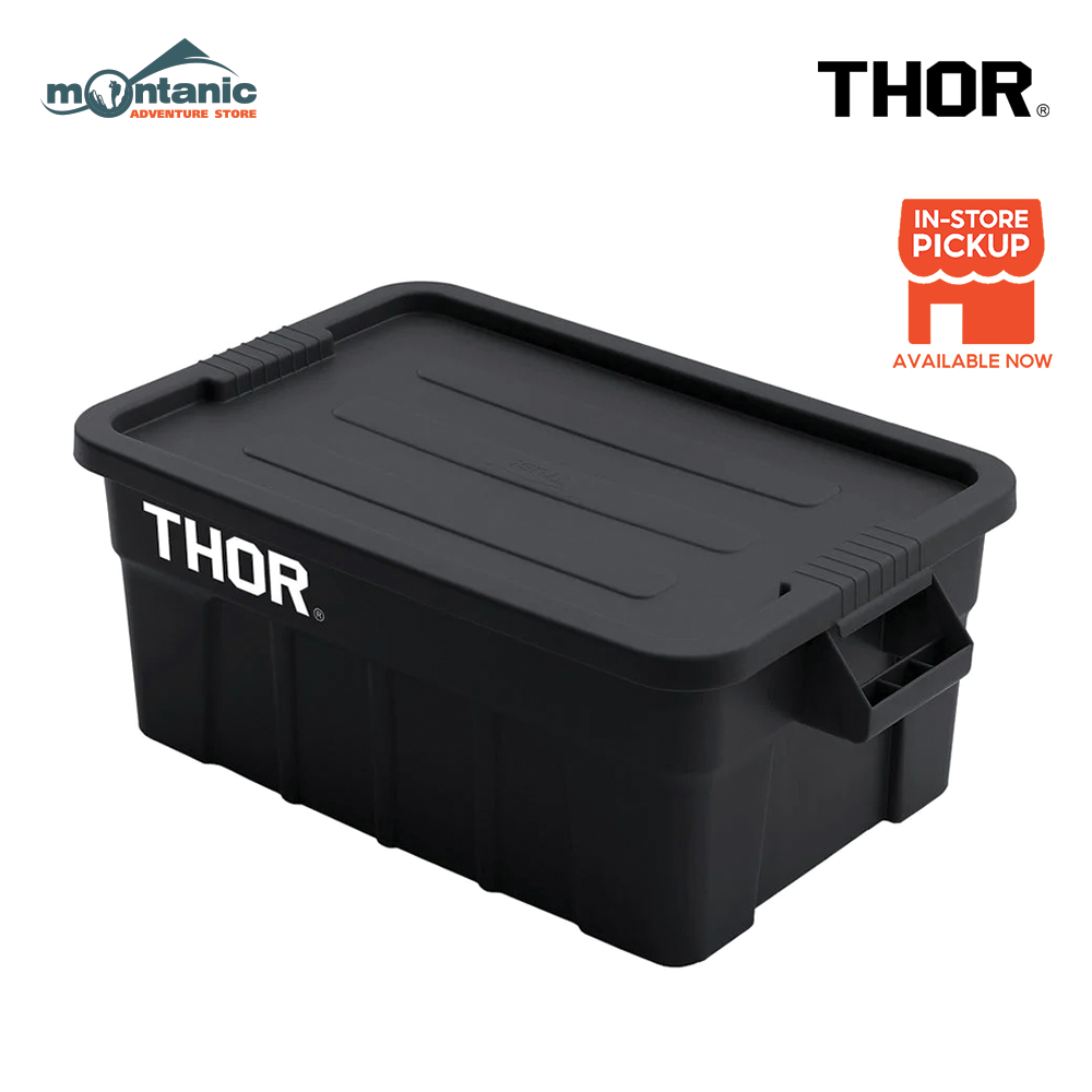 THOR Tote Box with Lid - 53L Large Capacity Stackable Storage Container ...