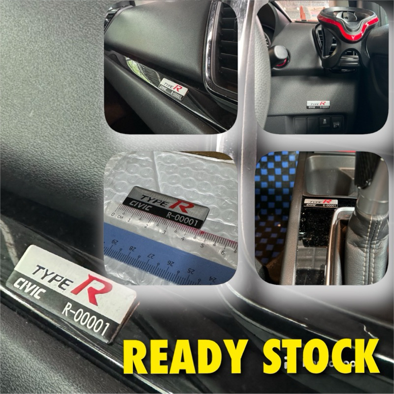 emblem type r siri civic type r fd fk8 fl5 aluminium emblem civic type ...