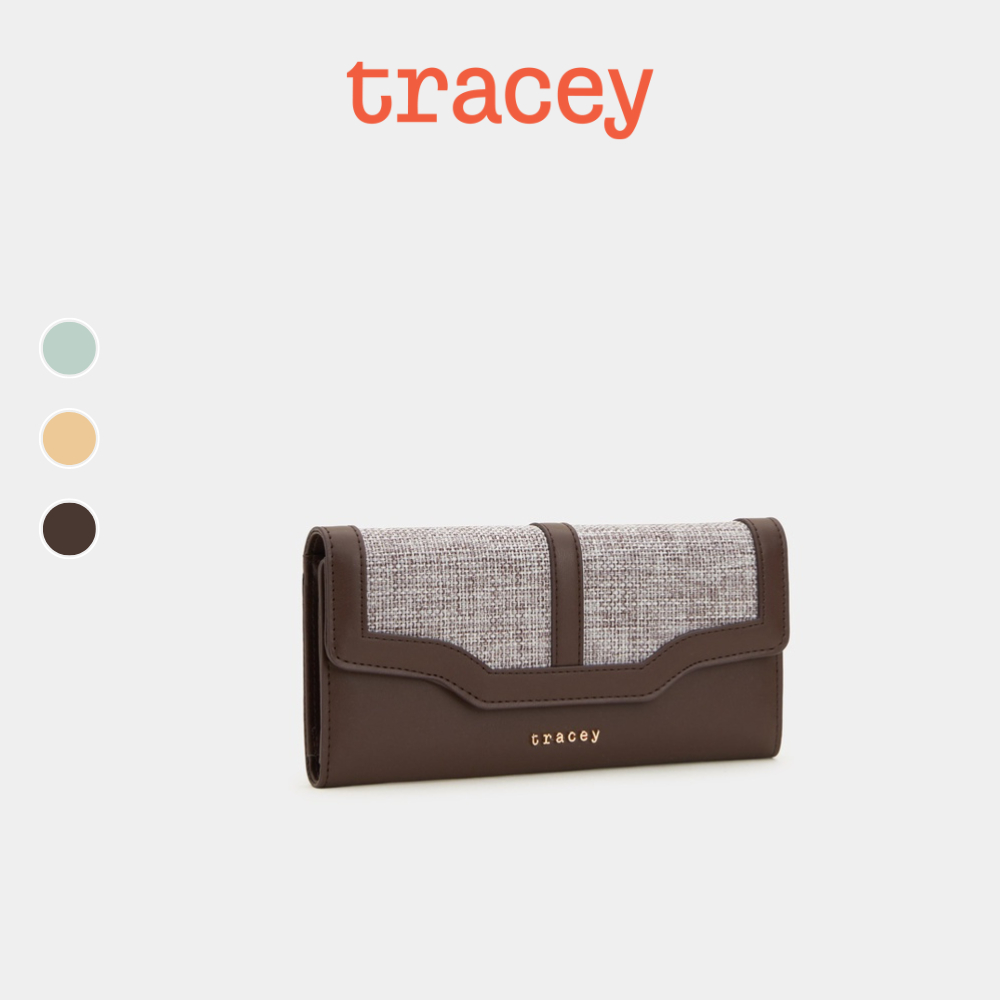 Tracey Variegated Fabric Flap Long Wallet | Shopee Philippines