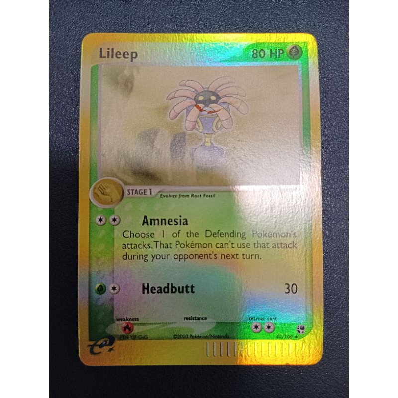 Pokemon Lileep 43/100 Reverse Holo Uncommon Ex Sandstorm Played Card ...