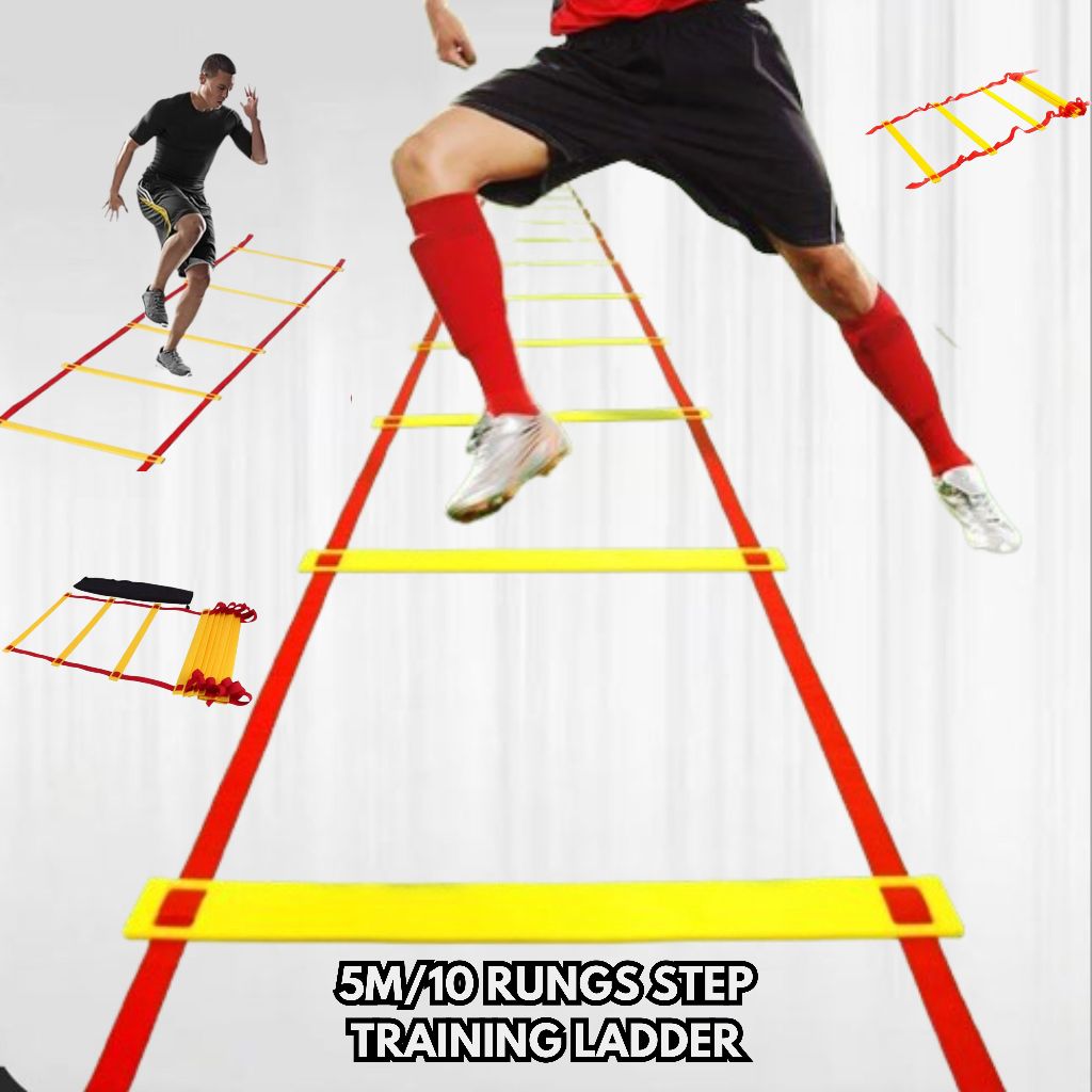 5M 10 Rungs Step Training Ladder Sport Precision Football Speed ...