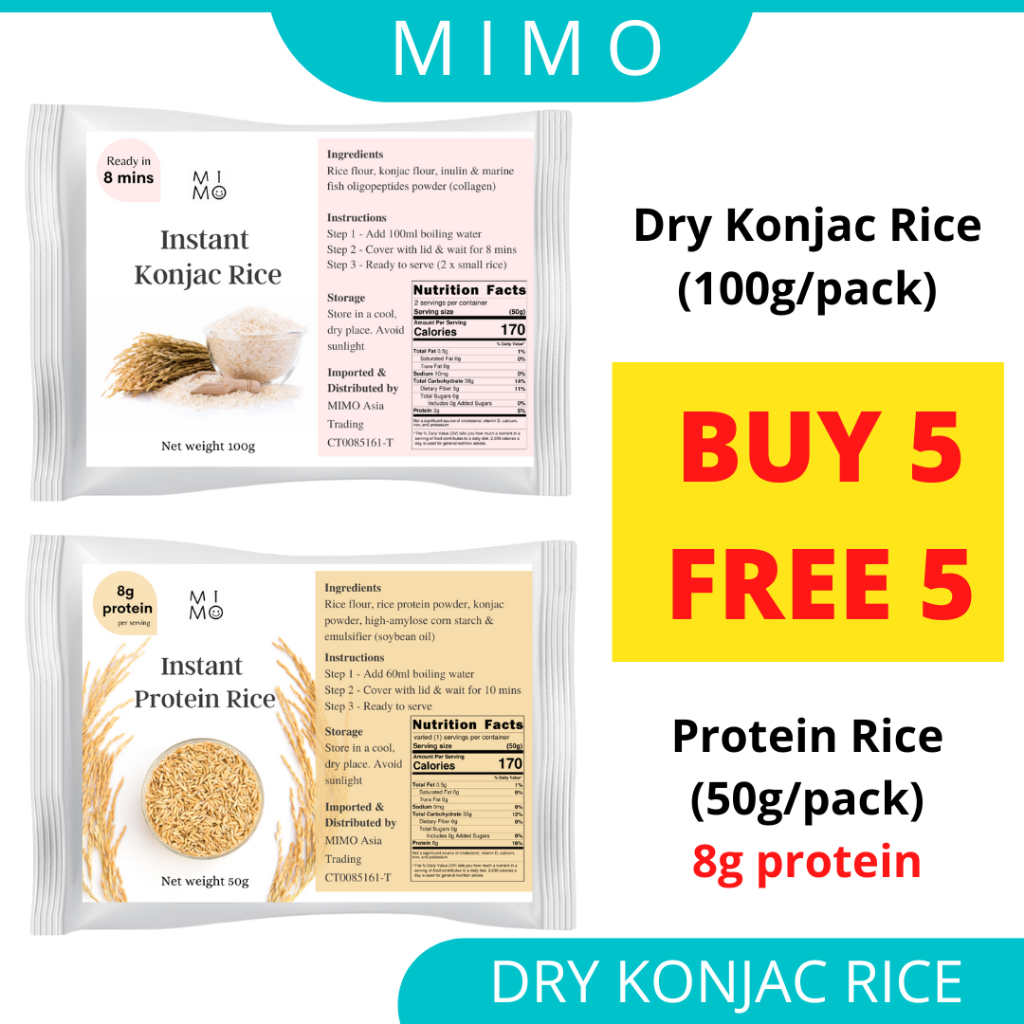 MIMO Instant Dry Konjac Rice Instant Rice Basmati White Rice Nasi Putih ...