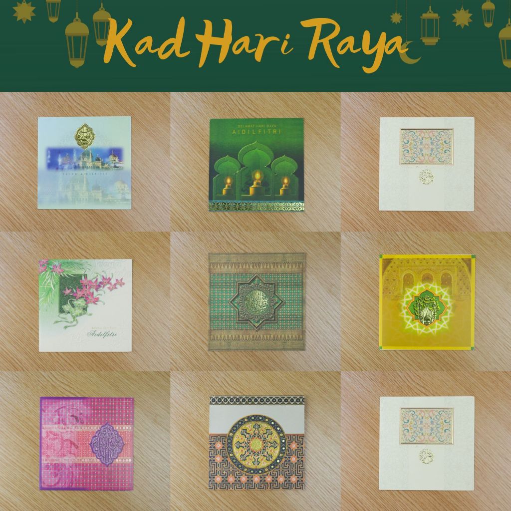 5 in 1 set Kad Hari Raya Aidifiltri Puasa Greeting Card Kad Ucapan with ...