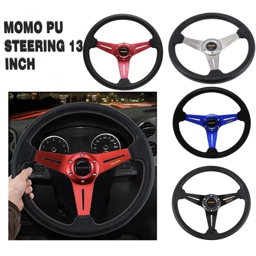 MOMO 13 Inch Sport Steering Wheel 3-Stroke Drifting Steering Wheel ...