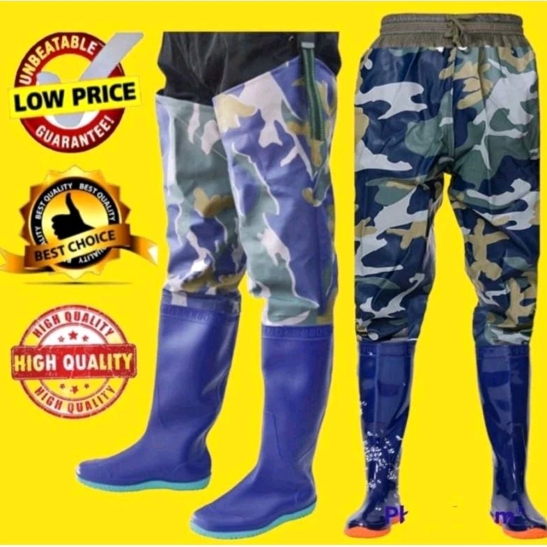 Kasut turun sawah bendang sungai/High quality waterproof fishing pants ...