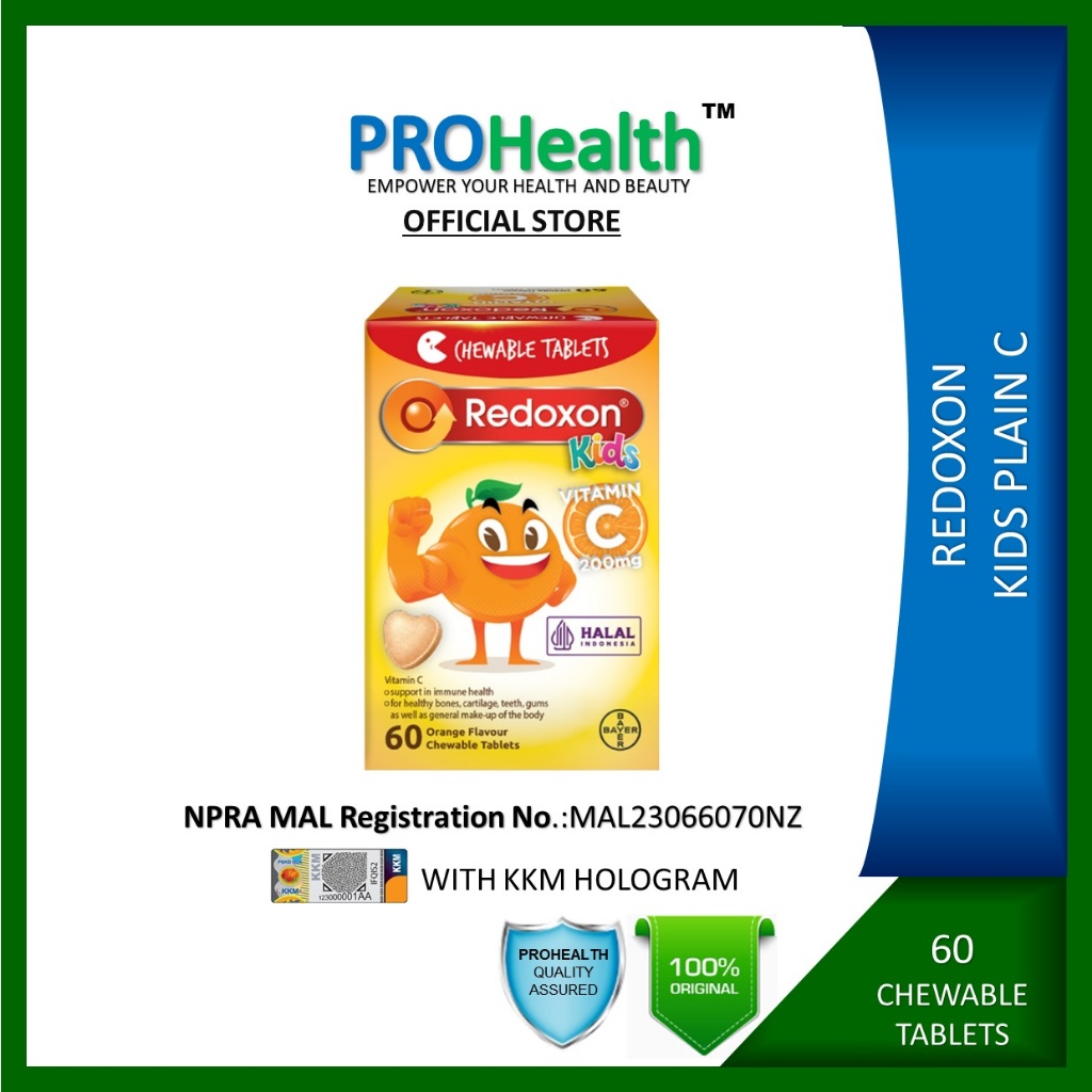 Redoxon Kids PLAIN C Chewable Tablet (60's) EXPIRY:10/2025 | Shopee ...