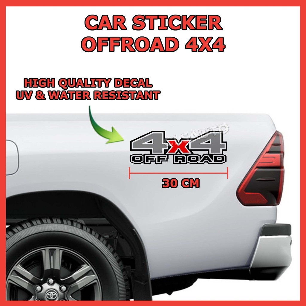 Sticker 4x4 Offroad Design 1 Hilux Ranger Raptor Triton Navara DMAX ...