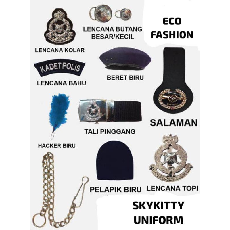 (SKYKITTY UNIFORM) Lencana Persatuan Kedat Police Badge Kadet | Shopee ...