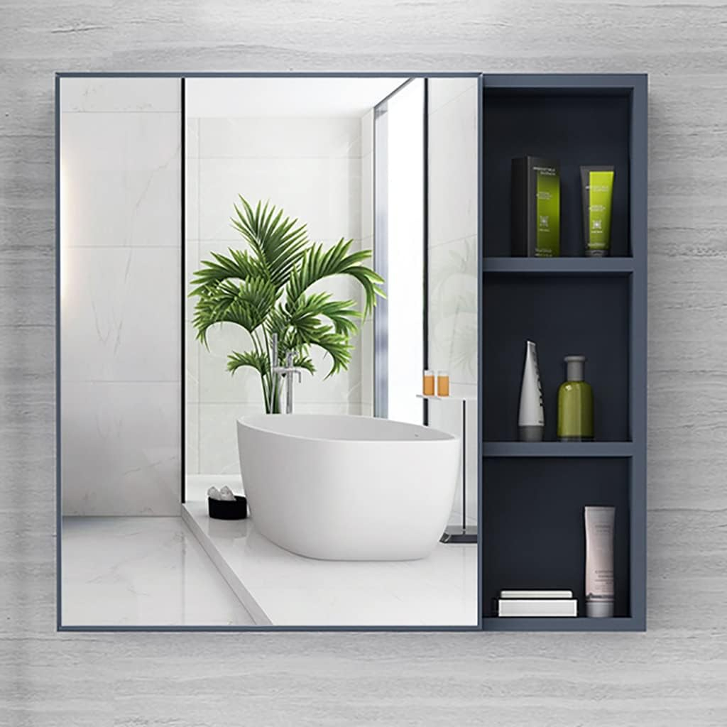 Aluminum Bathroom Mirror Cabinet With Mirror Door Wall Mount Cabinet ...