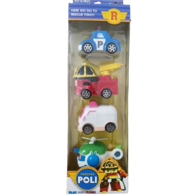 Mini Toy Car (Robocar Poli Set) Set mainan Robocar Poli | Shopee ...