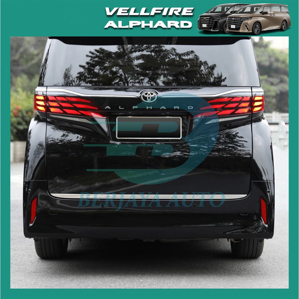 Toyota Alphard Vellfire 2024 AH40 AGH40 Rear Bonnet Chrome Lining Rear ...