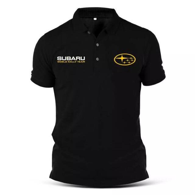 HEBAT PLUS SIZE SUBARU RACING SPORTS CAR LOGO EMBROIDERY COLLAR T-SHIRT ...