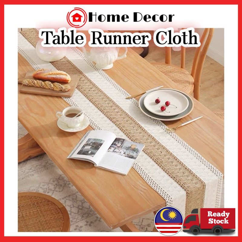 HomeDecorMY Aesthetic Muji Style Table Runner Long Table Runner Panjang ...