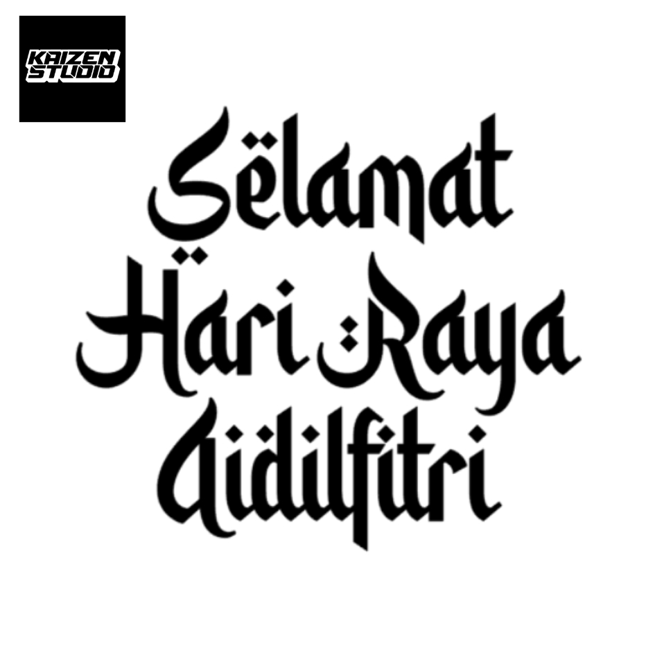 KAIZEN STUDIO SHR01 Selamat Hari Raya Large 1 ft Mirror Board Shop Mall ...